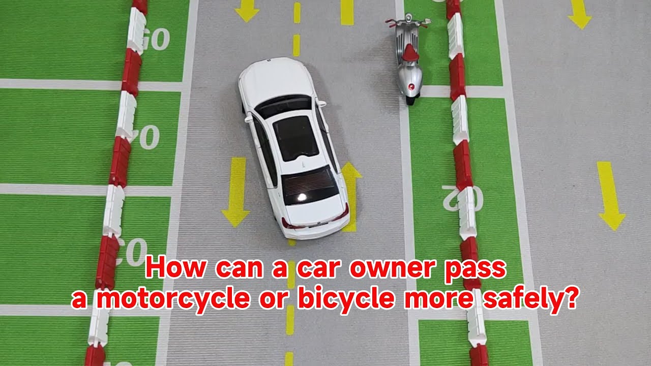 How can a car owner pass a motorcycle or bicycle more safely? - YouTube