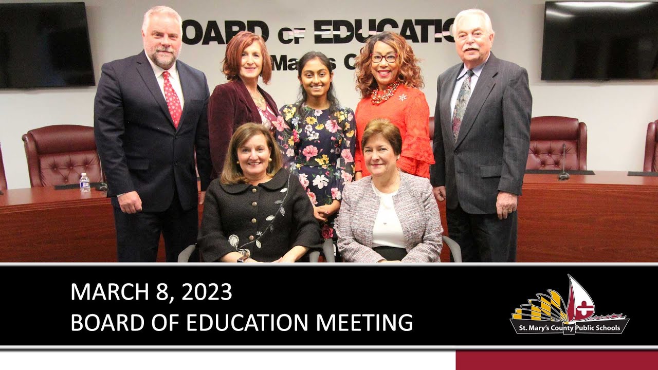 St. Mary's County Public Schools Board of Education Board Meeting - 03 ...
