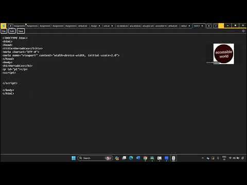 Accessible JavaScript: Understanding Data Types and Variables with Screen Reader [English] - YouTube