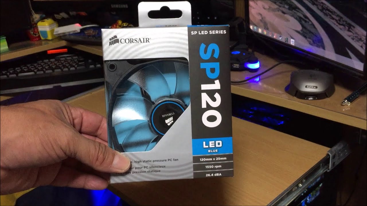 Corsair SP120 LED Series (Blue) Unbox - YouTube