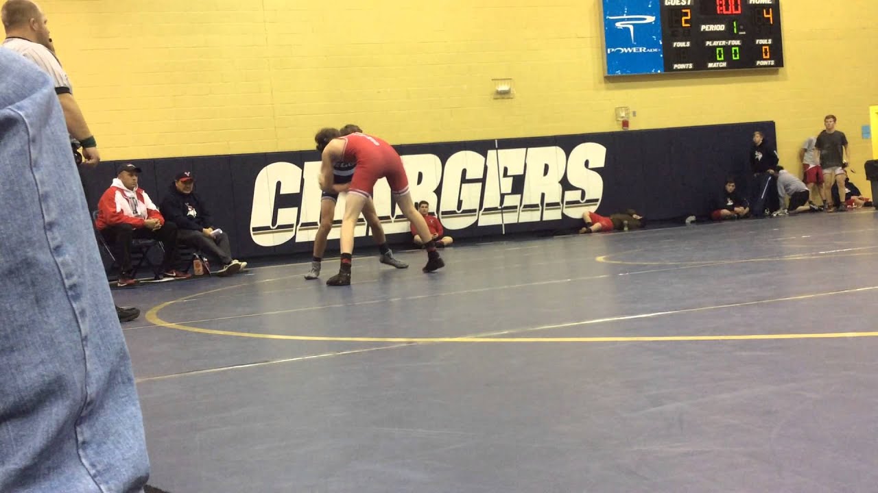 Trent Johnson vs. Shane Hester (Pacelli) 126 lbs. 1.10.15 - YouTube