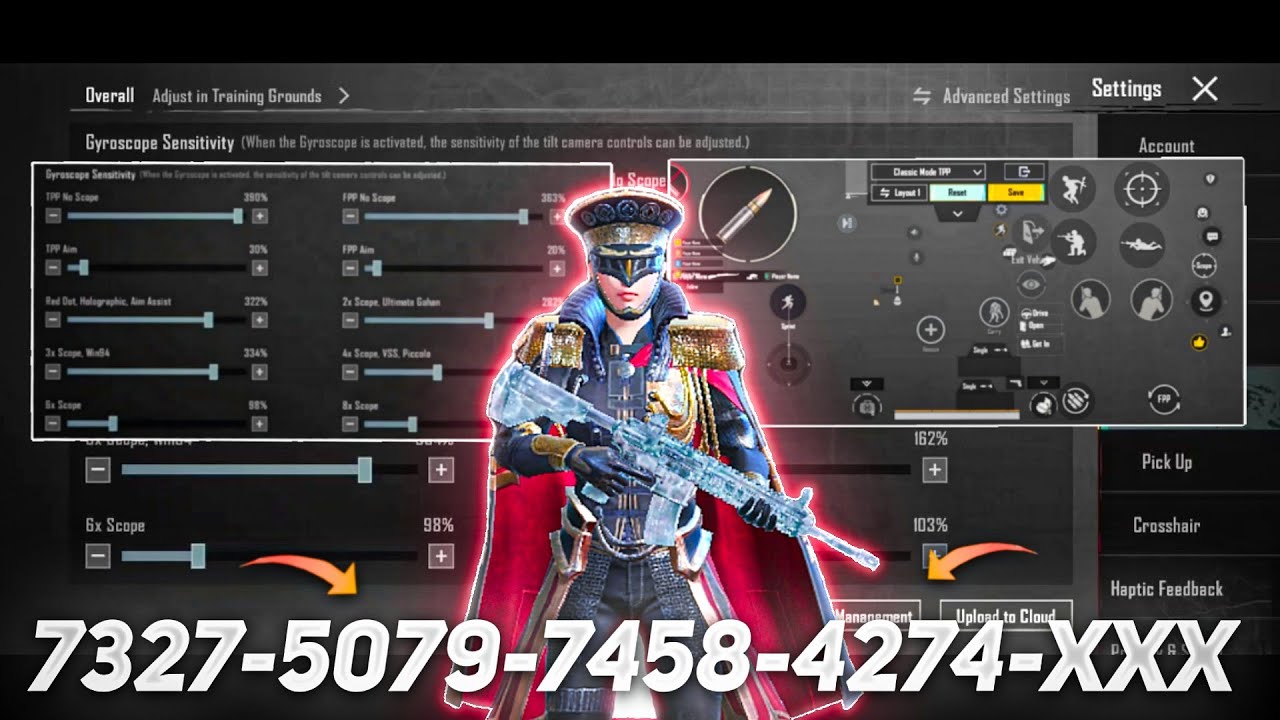 New Update 3.1Best Sensitivity code + Control Settings Pubg Mobile/Bgmi ...