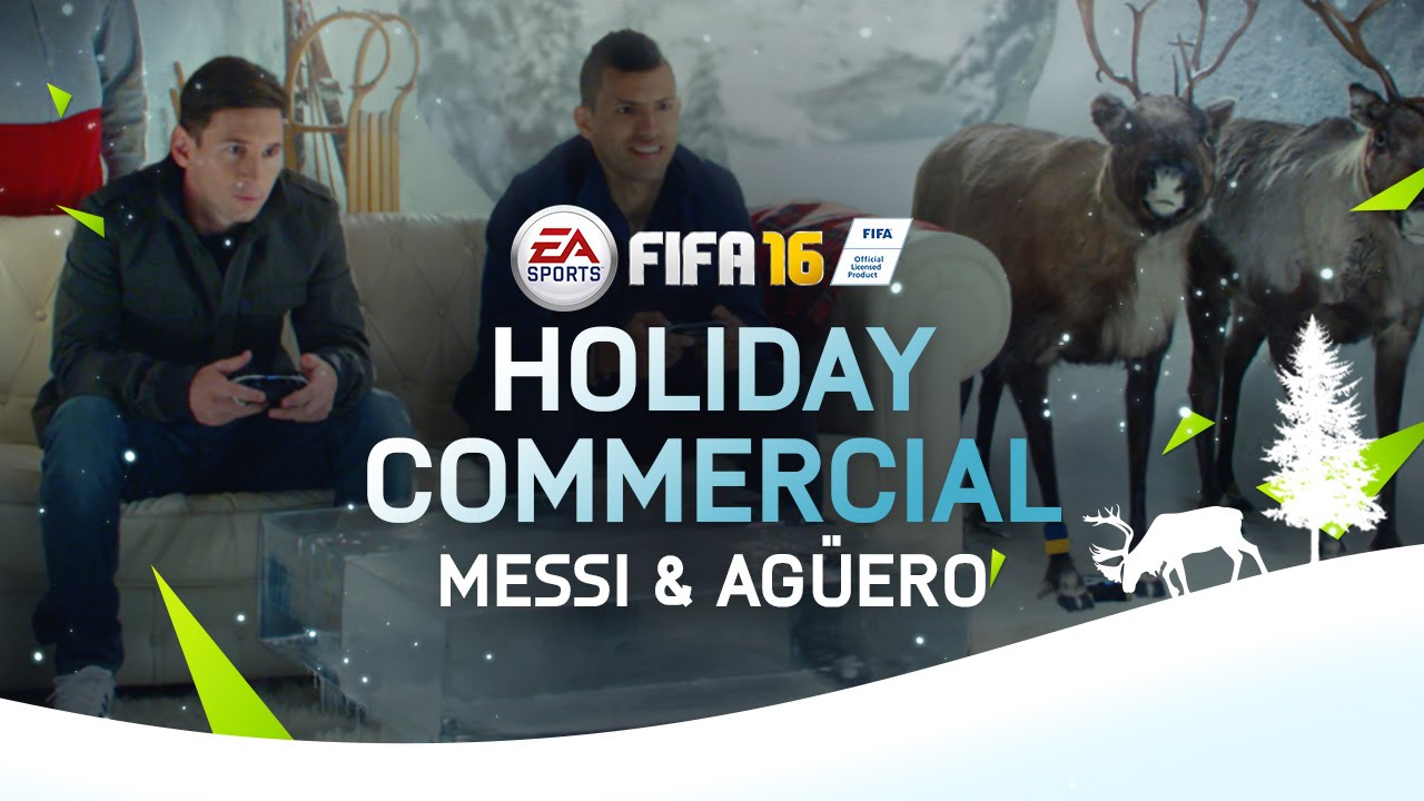 FIFA 16 - Christmas Commercial - Messi & Agüero - YouTube