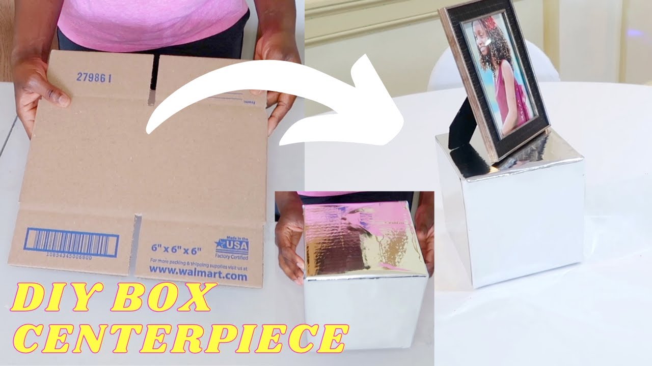 DIY | HOW TO MAKE CENTERPIECES OUT OF CARDBOARD BOX - YouTube