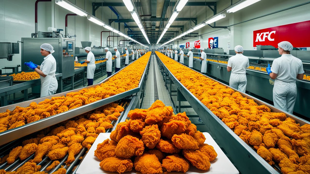 How KFC Crispy Tenders Are Made in a Factory | Crispy Tenders Factory ...