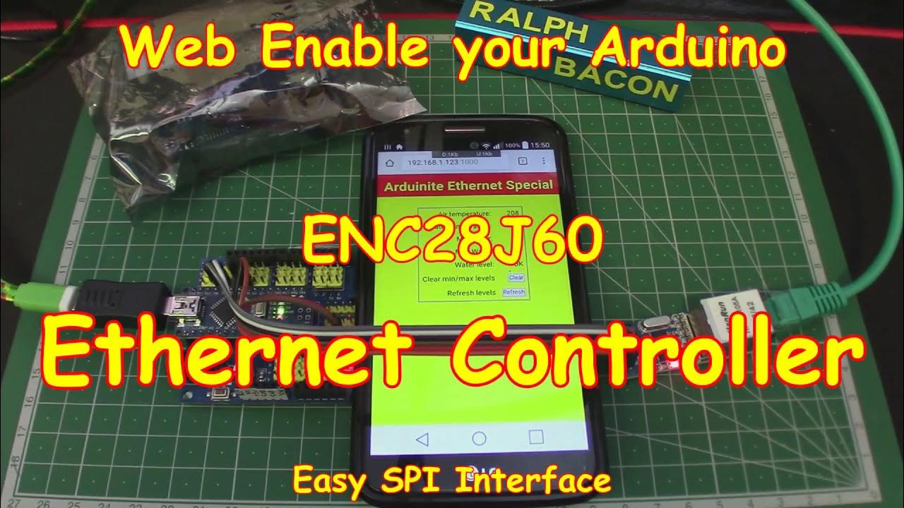 #74 Web Enable your Arduino (ENC28J60 or W5100 Ethernet Controller) - YouTube