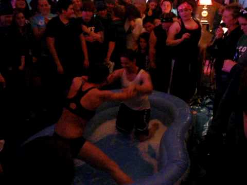 Lesbian Oil Wrestling!!!