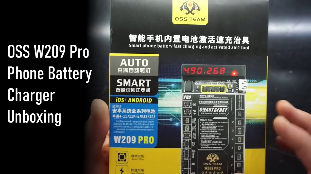 OSS W209 Pro Battery charger Unboxing - YouTube