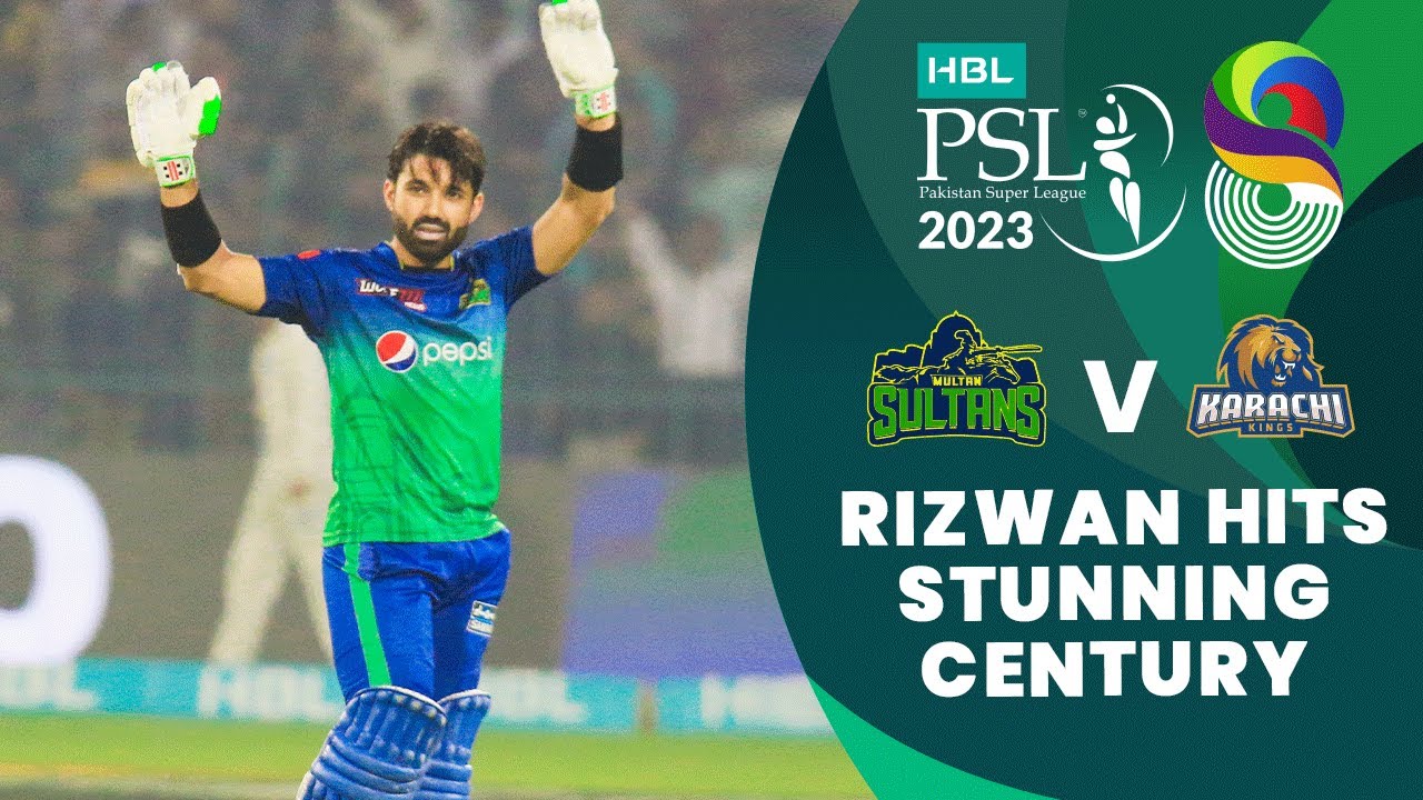Mohammad Rizwan Hits Stunning Century | Multan vs Karachi | Match 11 | HBL PSL 8 | MI2T - YouTube
