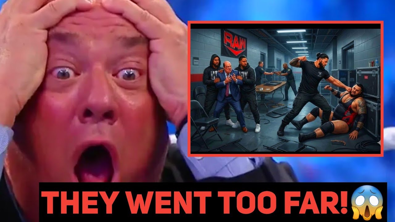 ROMAN REIGNS APPEARS BACKSTAGE WITH THE USOS AND OBLITERATES PAUL ...