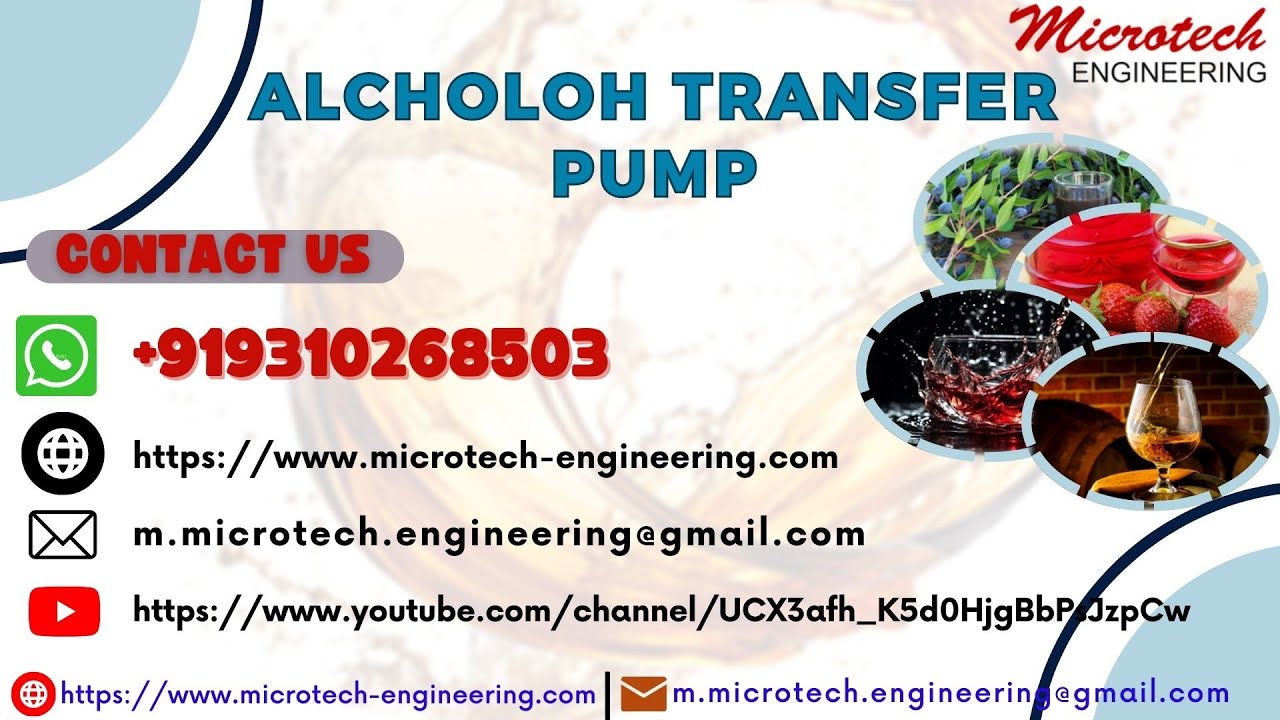 Transfer Flammable Liquids with Ease: Alcohol Transfer Pump by Microtech Engineering - YouTube
