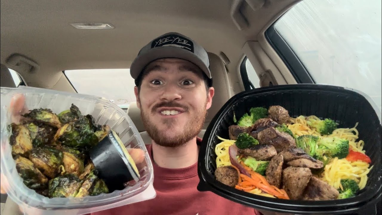 Ruby Tuesday Steak Ramen Noodles and Brussels Sprouts Review - YouTube