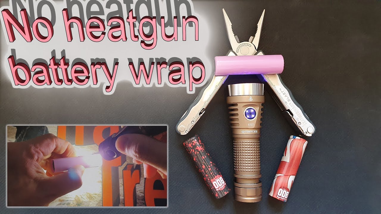 Trail Trek how to battery wrap with no heat gun 18650 trick - YouTube