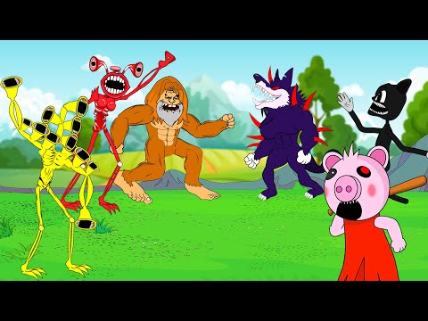 BigFoot, Siren Head Family Vs Piggy, Cartoon Cat + More |  Roblox Piggy Animation - GV Studio