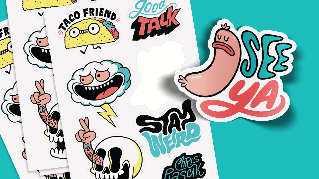 Drawing in Vector! Making Stickers on my iPad - YouTube