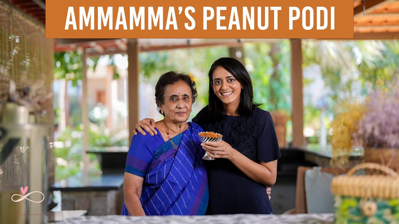 My Ammamma Teaches Us Her Famous Spicy Peanut Podi || Easy Recipe ...