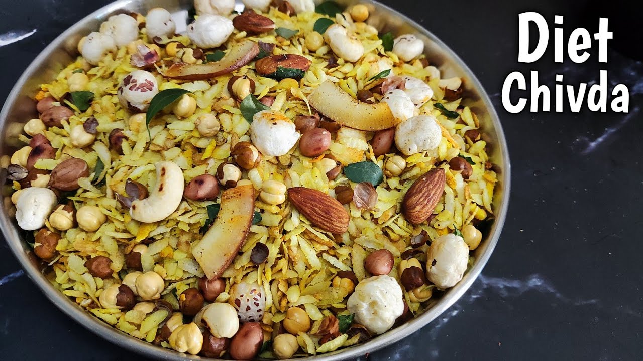 Diet Chivda | Chivda Recipe | Poha Namkeen Recipe | Evening Snacks ...