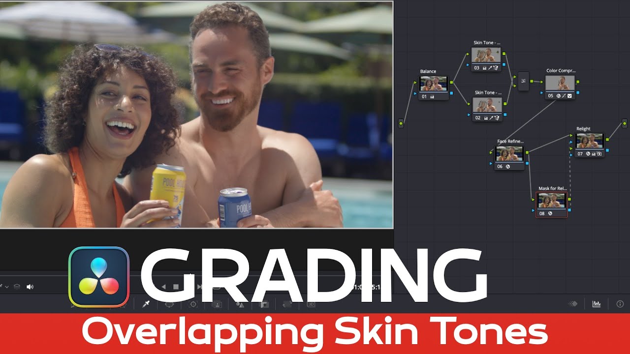 Grading Overlapping Skin Tones in Resolve 20 - YouTube