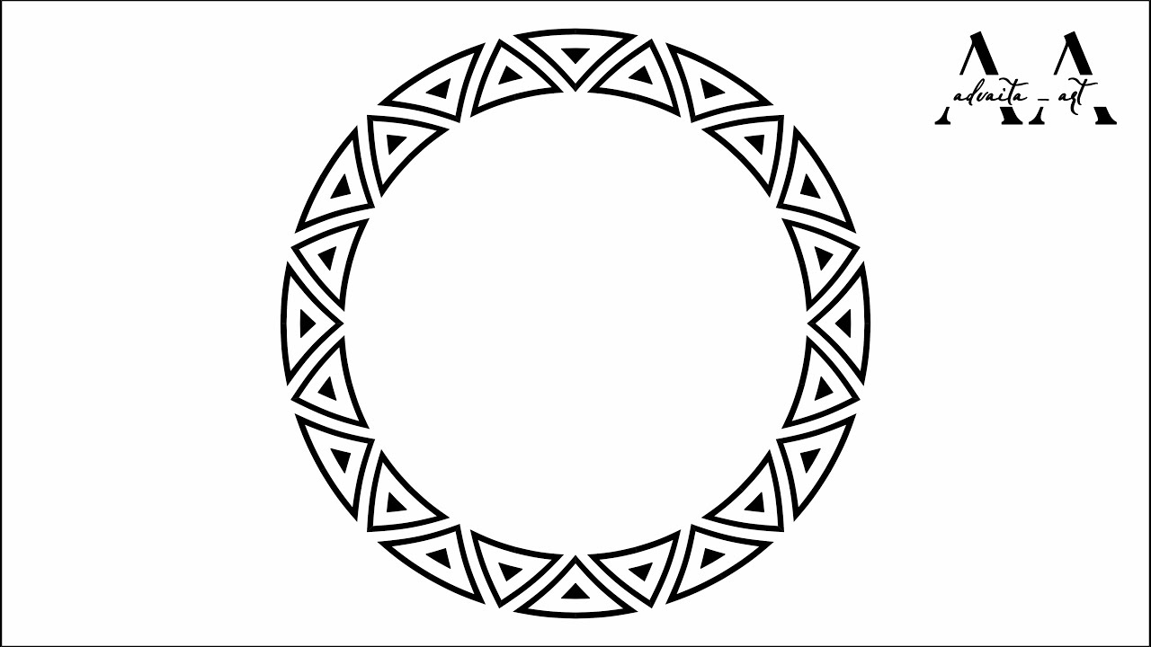 Modern Triangle Shape Border Design in Corel DRAW - YouTube