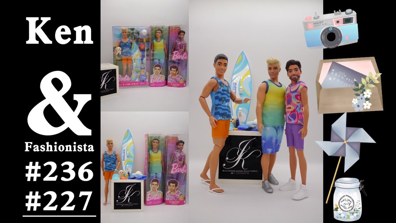 JK Ken Dolls Collection ~ Unbox Ken and Fashionista #236 & #227 - YouTube