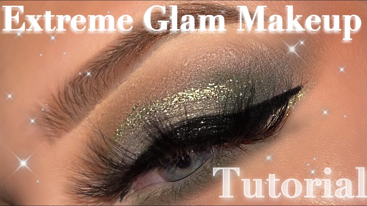 80s Inspired Green Glam Makeup Tutorial (Very Extra) - YouTube
