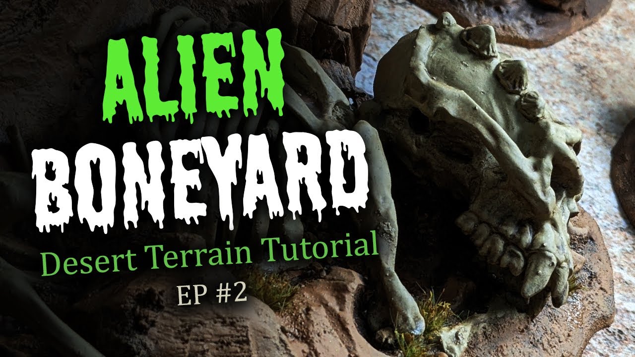 3D PRINTED ALIEN BONEYARD - Miniature Terrain Tutorial [DESERT TERRAIN ...