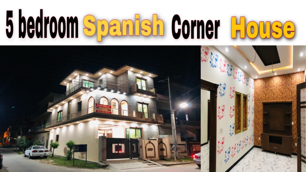 5 Marla corner house design in Pakistan | Spanish house for sale in ...