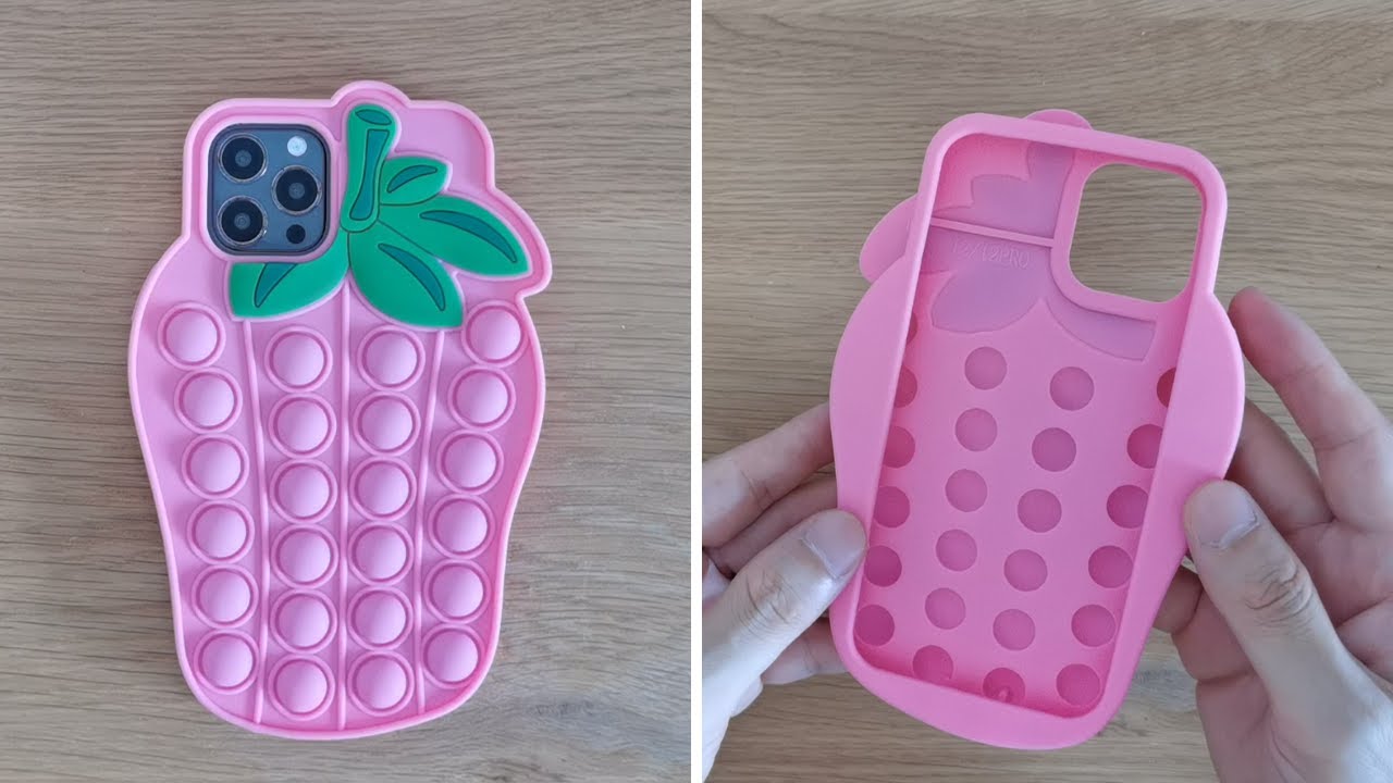 Strawberry Pop it Phone Case Unboxing - YouTube