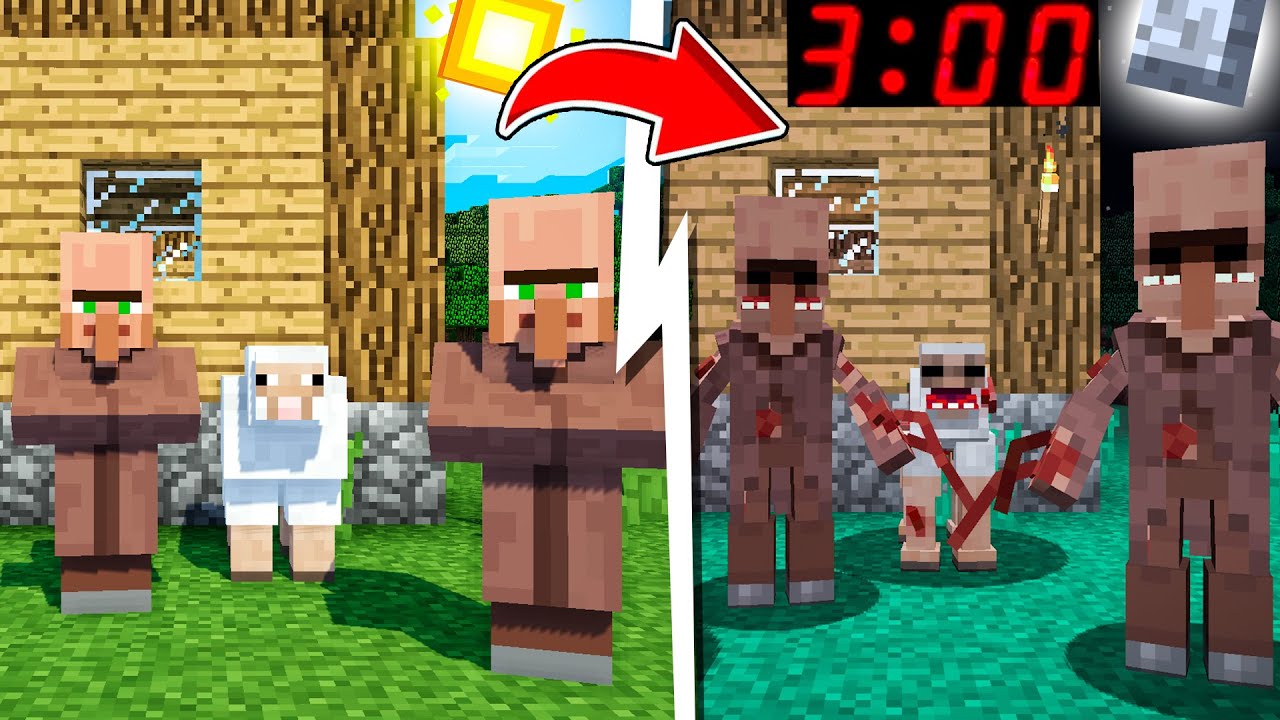 We found a VILLAGE with MUTANT VILLAGERS in MINECRAFT Like Maizen Mikey ...