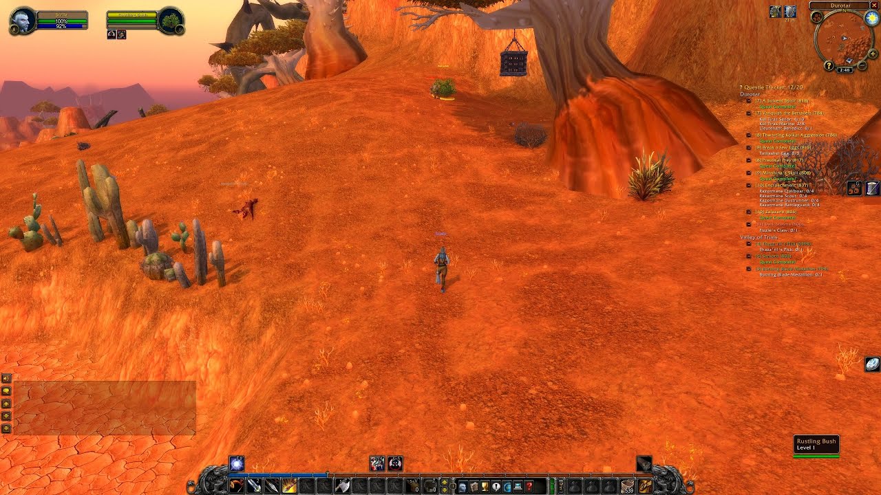 Rustling Bush location in Durotar, WoW SoD - YouTube