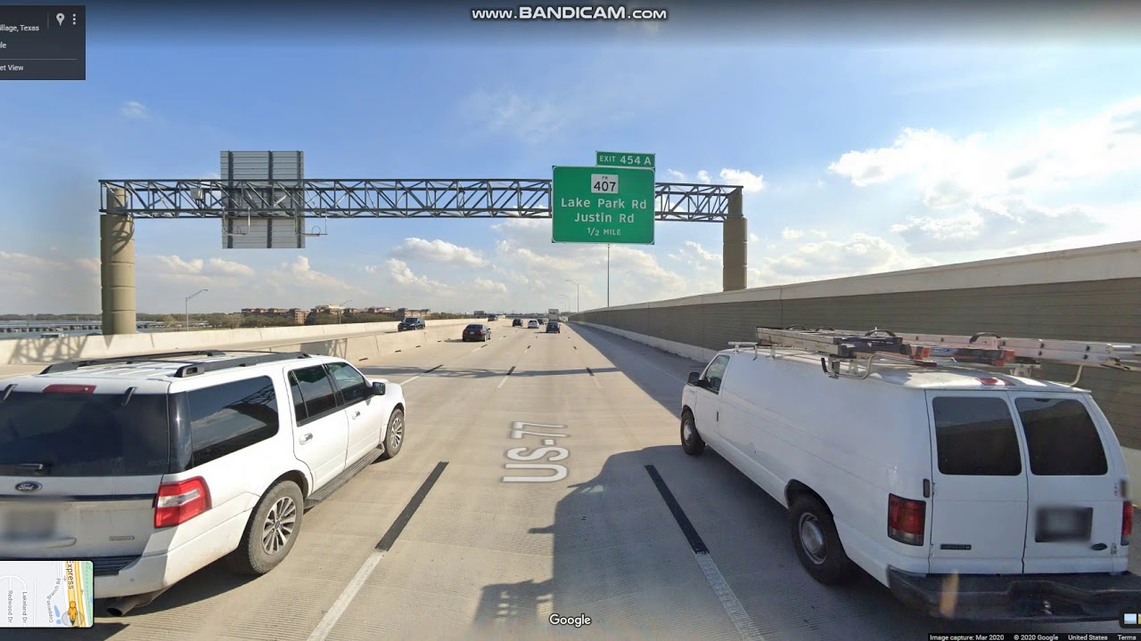 Stemmons Freeway (Interstate 35E Exits 459 to 450) southbound - YouTube