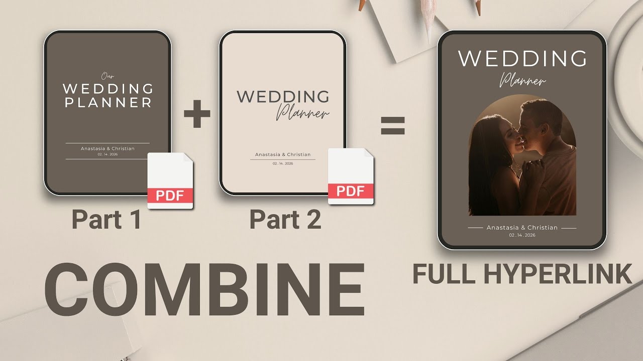 How To Combine Wedding Planner Part 1 & 2 and Hyperlinked Both Part ...