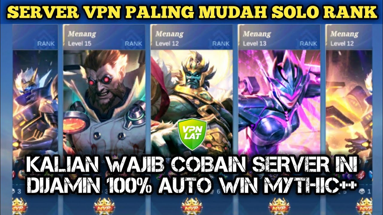 SERVER VPN PALING MUDAH BUAT SOLO RANK MUSUH NOOB - SEASON 27 MOBILE ...