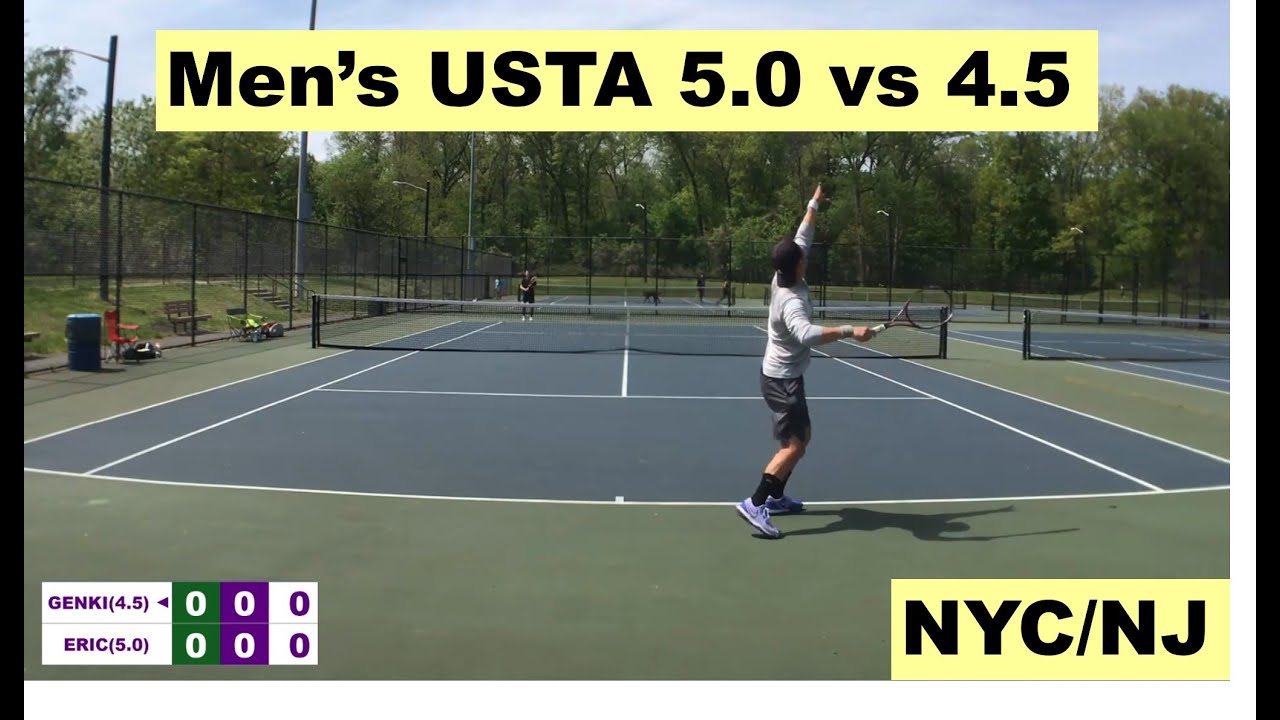 Men's Tennis Singles USTA NTRP 5.0 (ERIC) vs 4.5 Full Match highlights ...
