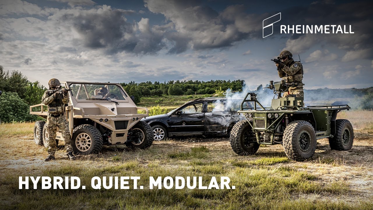 Rheinmetall presents Ermine hybrid vehicle family at DSEI UK 2025 - YouTube