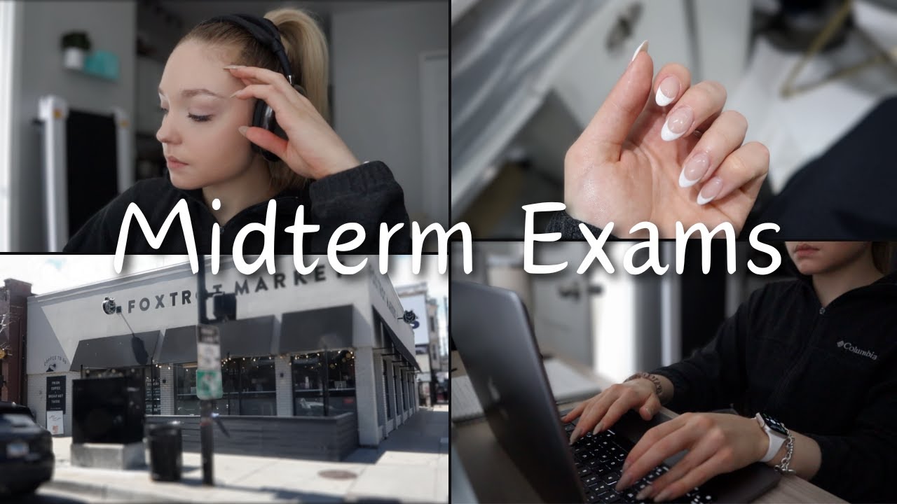 SCHOOL VLOG | midterms, nail day, & alo haul - YouTube