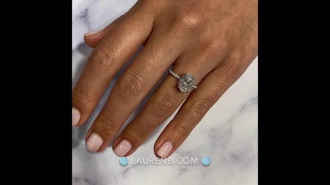 2.5 ct 'E' Color Oval Diamond Engagement Ring - YouTube