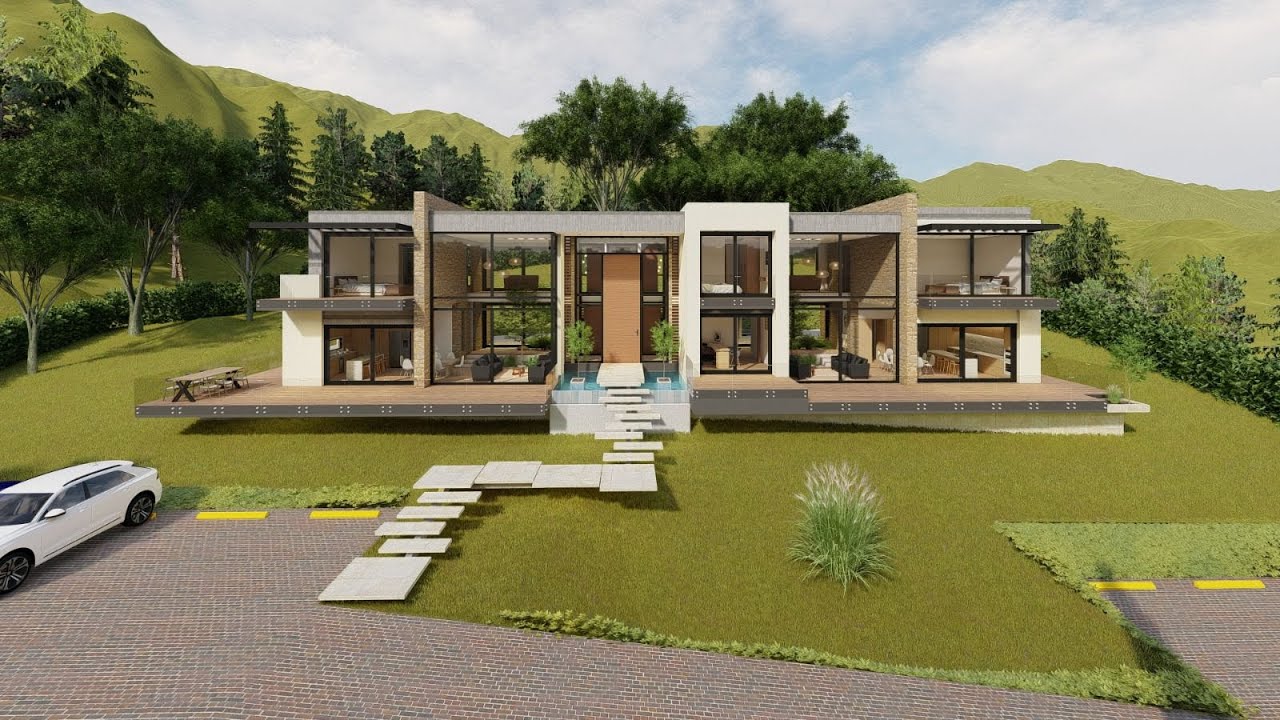Render Casa 126, Constructora Moderna - YouTube