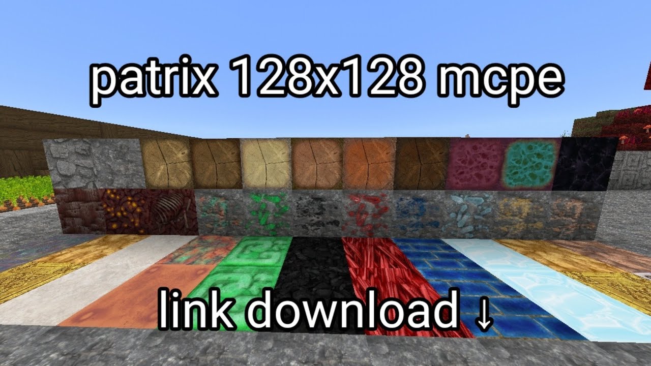 patrix texture 128x128 mcpe realistic 1.17,1.18,1.19 - YouTube