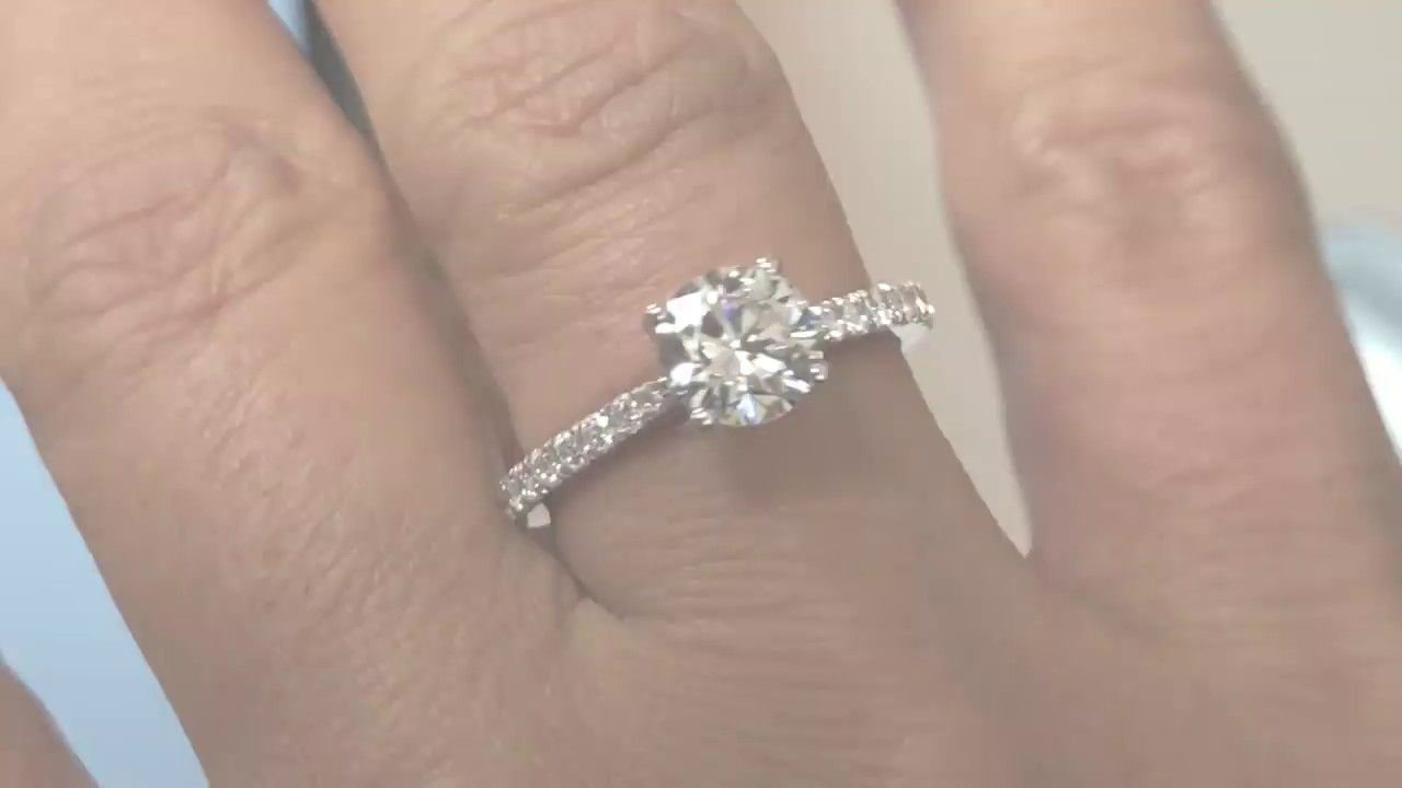 Solid Platinum Engagement ring Highest Quality Cubic Zirconia | 8631 ...