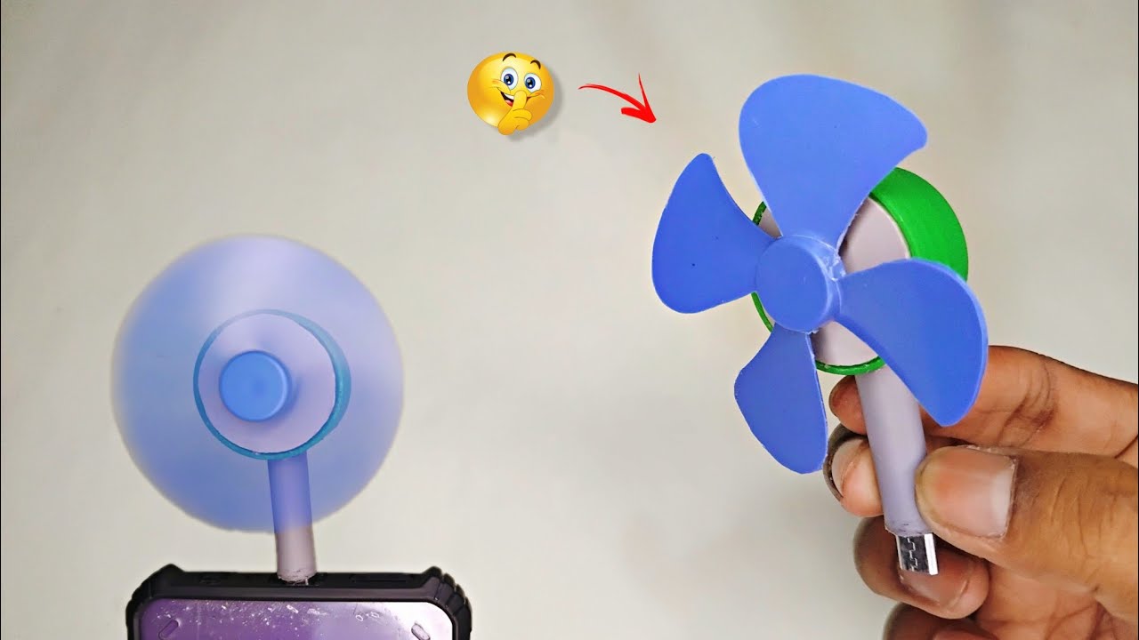How to make a mini fan for mobile || simple micro fan || at home - YouTube