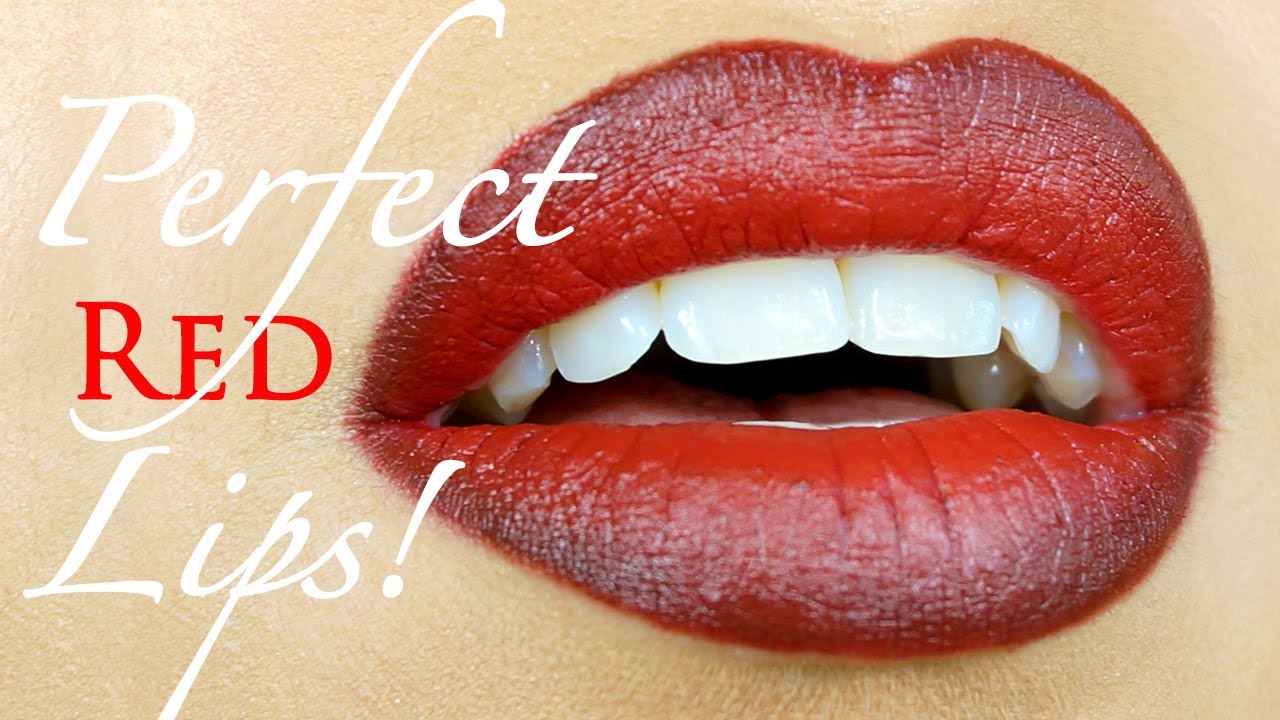 Perfect Red Lips - Tutorial (PicturePerfect by Dina) - YouTube
