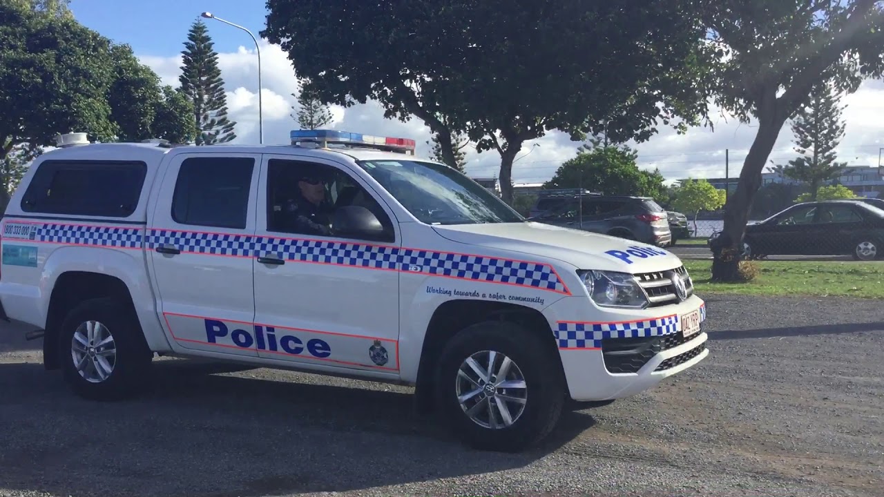 QPS - Dog Squad vehicle leaving emergency services expo - YouTube