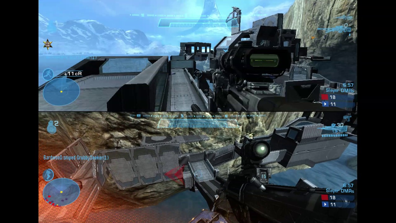 Halo Splitscreen Gameplay 1 - YouTube