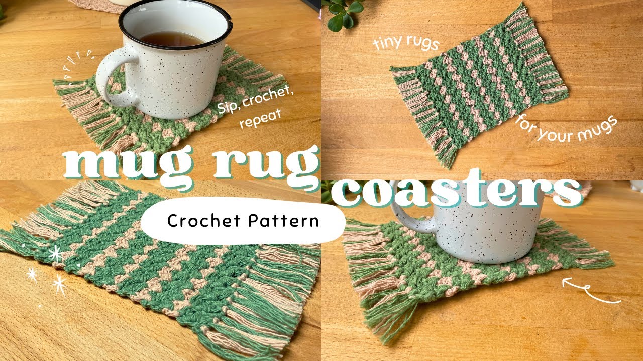 How to Crochet a Mug Rug 🍵 Rustic Decor Crochet Coasters Pattern - YouTube