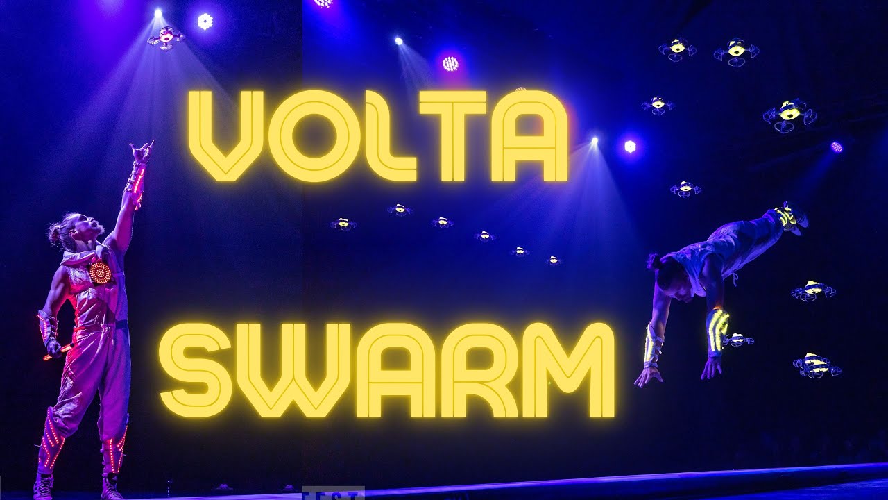 Acrobat Flips Through Drones (worlds first) - YouTube