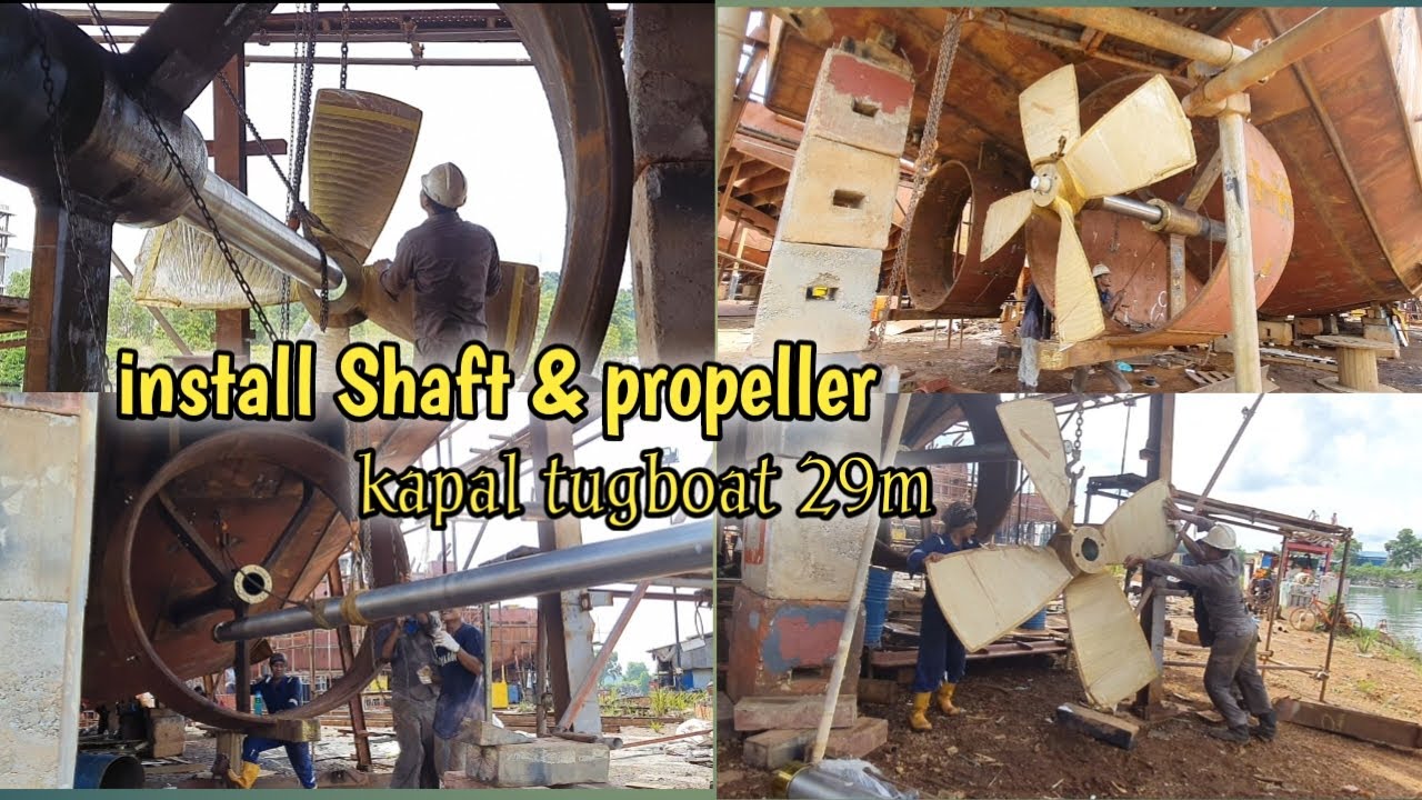 install Shaft & propeller tugboat. @MustawaTV - YouTube