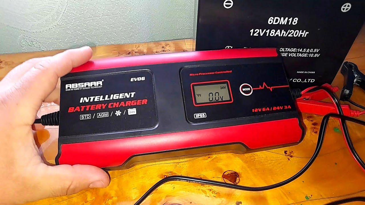 ABSAAR EVO 6.0 redresor baterii 12/24 volți 6/3 A automat PLUMB-ACID ...