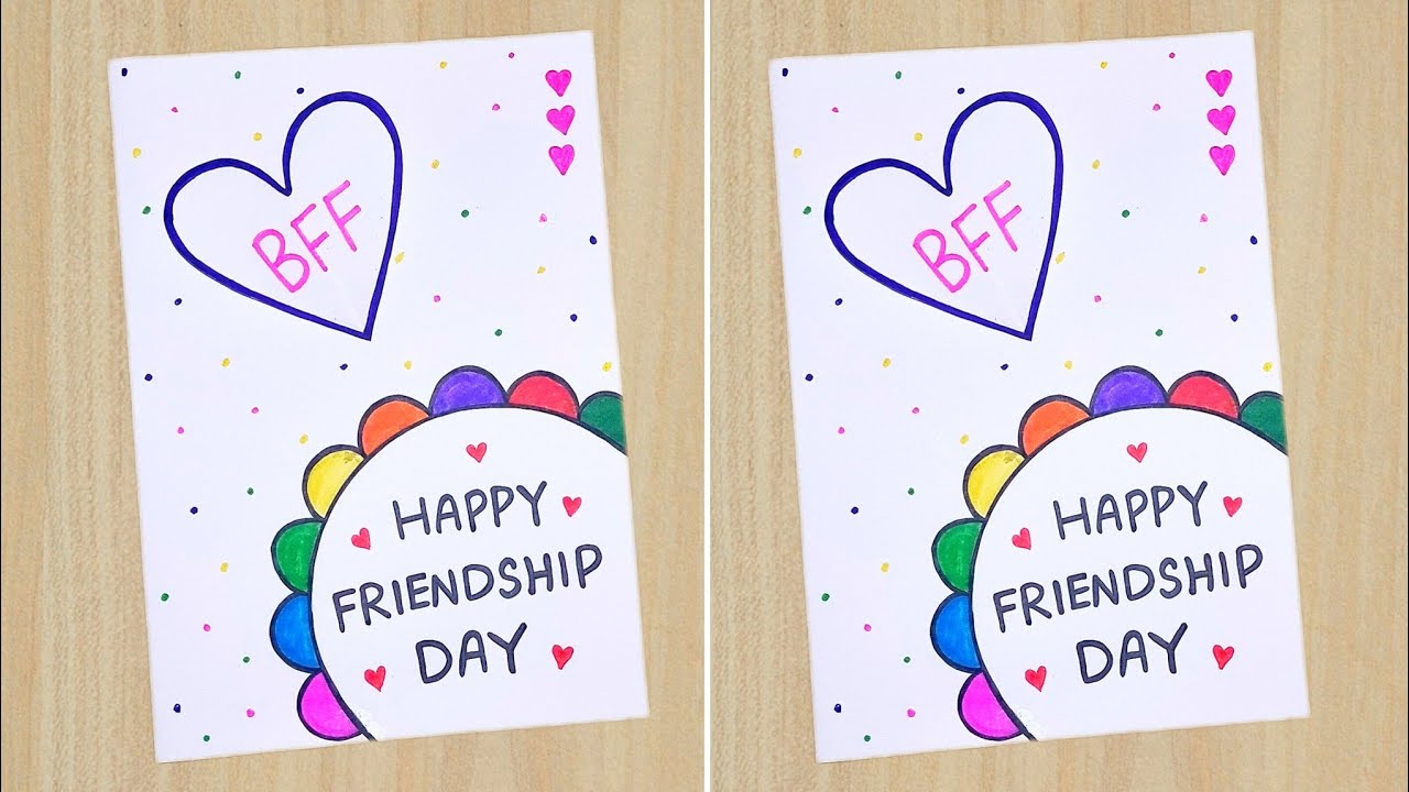 Friendship Day Greeting Card //How to Make Friendship Day Card ...