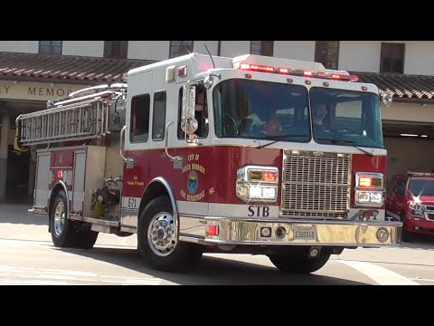 Santa Barbara City Fire Dept. Engine 71 Responding - YouTube